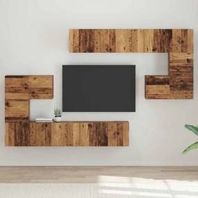TV jednotky 4 ks Staré dřevo Kompozitní dřevo 3393492