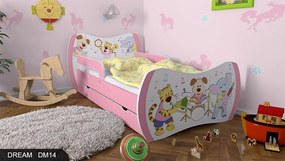 Dětská postel Dream vzor 14 180x90 cm růžová