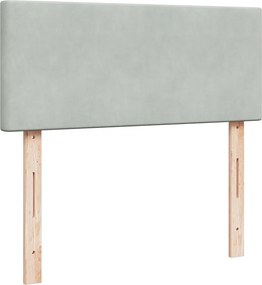 Box spring postel s matrací světle šedá 120x190 cm samet 3287680