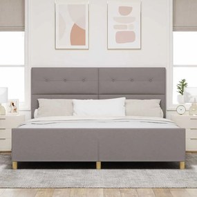 Rám postele s čelo Taupe 200 x 200 cm textil 3344757