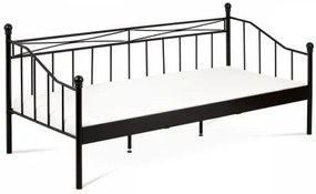 Kovová postel 90x200, černá matná, BED-1905 BK