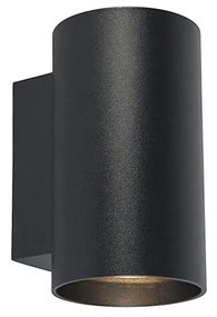 Moderní nástěnné svítidlo černé kulaté 2-světelné - Sandy