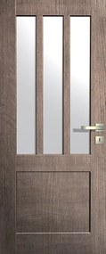 posuvné interiérové dveře do pouzdra LISBONA model 5 Průchozí rozměr: 70 x 197 cm, Orientace dveří: Levé dveře, Dekor: Dub rustikální