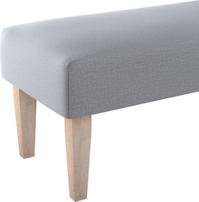 Dlouhá lavička 100x40cm barva šedá látka sametová