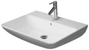 Duravit ME by Starck - Umyvadlo 65x49 cm, s přepadem, s otvorem pro baterii, WonderGliss, matná bílá 23356532001