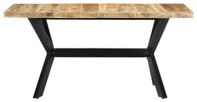 Jídelní stůl 140 x 70 x 75 cm masivní hrubé mangovníkové dřevo - Default Title