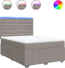 Box spring postel s matrací taupe 140x190 cm textil 3293981
