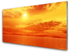 Obraz na skle Slunce Moře Krajina 120x60 cm