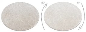 koberec kulatý SAN MIGUEL krémový 031 hladký, Jednotný jedn velikost kruh 150 cm | krásné koberce cz