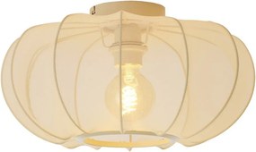 Krémové stropní svítidlo s textilním stínidlem ø 40 cm Plumalia – Light &amp; Living
