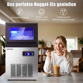 Costway Komerční stroj na žvýkání ledu z nerezové oceli 41 kg/24 hod.