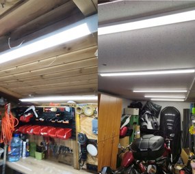 BERGE 4x LED garážová lampa 120cm 36W 3600lm černá 4500k