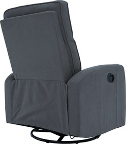 Relaxační otočné křeslo, šedá, MEKENZI