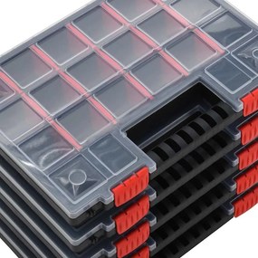 Organizéry na součástky 10 ks 34,5 x 25 x 5 cm polypropylen 3106443