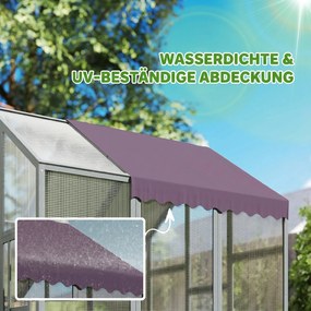 Výběh pro kuřata, kurník s vodotěsnou střechou, 2 hnízdní boxy, 2 hnízda, pro 6-8 kuřat, cca 1,7 x 1,8 x 1,8 m