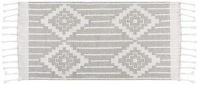 Venkovní koberec 80 x 150 cm šedý/bílý TABIAT Beliani