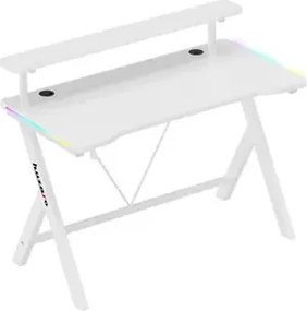 Huzaro Hero 1.9 RGB bílá / Herní stůl / 120 x 60 x 75 cm