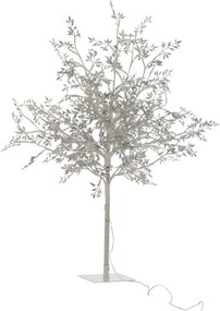 Dekorace stříbrný svítící stromeček Tree leaves silver M - Ø 60*100 cm