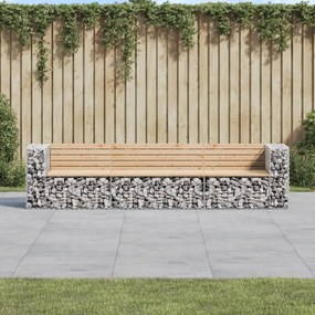 Zahradní lavice gabionový design 287x71x65,5cm masivní borovice