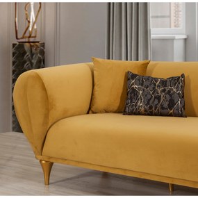 Hanah Home Třímístná pohovka MEBLON žlutá 867UNQ1553
