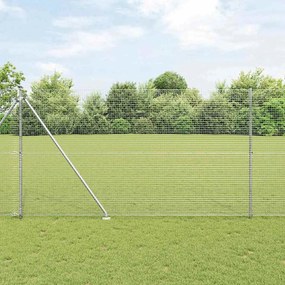 Svařované drátěné ploty s hroty 25 x 1,6 m Pozinkovaná ocel 3351979