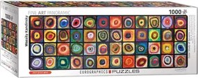 EUROGRAPHICS Panoramatické puzzle Barevná studie čtverců / 1000 dílků