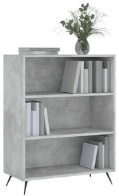 Petromila Knihovna betonově šedá 69,5 x 32,5 x 90 cm kompozitní dřevo