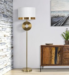 Stojací lampa Coiny 151 cm bílá/zlatá