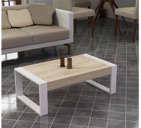 Designový konferenční stolek Pelagius 90 cm dub / bílý