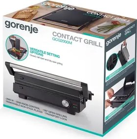 Gorenje GCG2000M černá / Multifunkční gril / Snímatelné nepřilnavé des