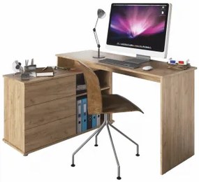 Univerzální rohový psací stůl TERINO dub artisan