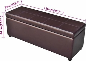 Dlouhá úložná lavice dřevěná hnědá 241064