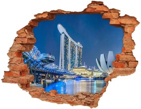Wallmuralia Nálepka fototapeta 3D na zeď Singapur noc 90x70 cm