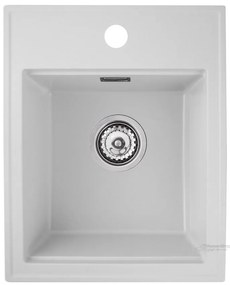 Gamma Modern 4050, 1-komorový granitový dřez 400x500x180 mm, bílá, GMA-ZM-4050-WH