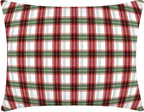Bavlněný povlak na polštář Kostka - červenozelený Velikost: 70 x 90