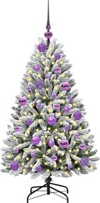 Umělý vánoční stromeček 120 cm 150 LED Teplá bílá PVC a ocel 3395736