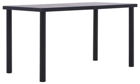 Jídelní stůl černý a betonově šedý 140 x 70 x 75 cm MDF 281858