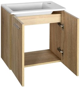 Aqualine, ZOJA/KERAMIA FRESH umyvadlová skříňka 49x50x23,5cm, dub platin, 51047DP
