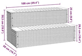 vidaXL Obruby k vířivce béžová 100x50x50,5 cm polyratan a akáciové
