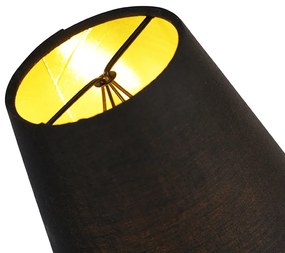 Designová stojací lampa černá 3-světla se svorkami - Wimme