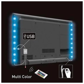 Solight WM504 - SADA 2x LED RGB Pásek pro TV s ovladačem IP65 LED/USB 50cm