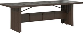 9dílný zahradní bistro set s poduškami hnědý polyratan 3277263