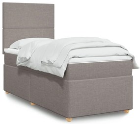 Box spring postel s matrací taupe 90x190 cm textil 3293432