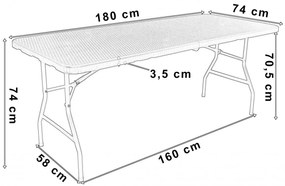 Skládací zahradní sestava šedá