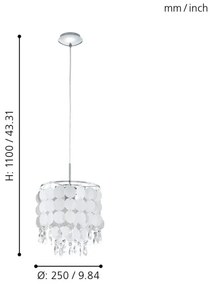Eglo 93092 - Lustr FEDRA 2 1xE27/60W/230V