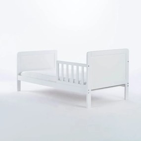 DREWEX Dětská postel se zábranou Drewex Olek 140x70 cm bílá