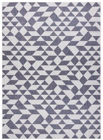 Dywany Łuszczów, Kusový koberec Sion Sisal Triangles 22373 ecru/blue-pink – na ven i na doma, 120x170, vícebarevná, chodba / předsíň