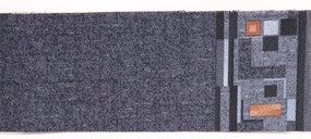 Associated Weavers, Protiskluzový běhoun na míru Bombay 97, šíře 100 cm, šedá, chodba / předsíň