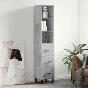 vidaXL Skříň highboard 34,5x34x180 cm kompozit [3189728] Barva: Betonová šedá