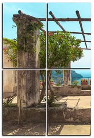 Obraz na plátně - Starověká zahrada na mořském pobřeží - obdélník 7249E (90x60 cm)